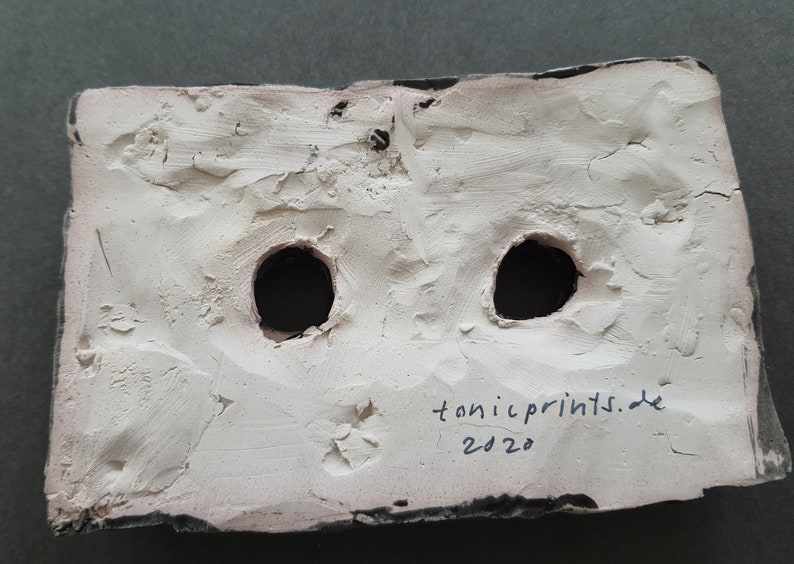 Ceramic Cassette Tape, Fired and Glazed Clay Art Object Nostalgic Music ...