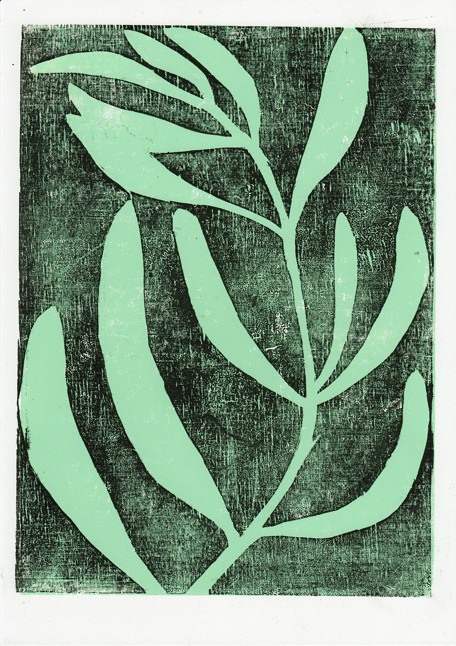 Plant Modern Original Woodblock Print Poster - Etsy