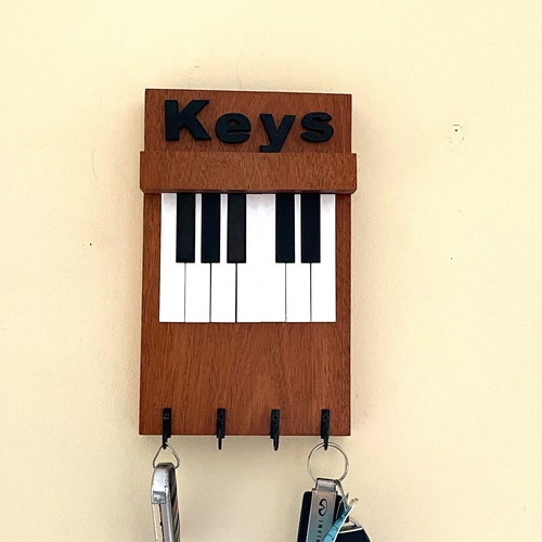 Key Holder With Piano Key Decor - Etsy