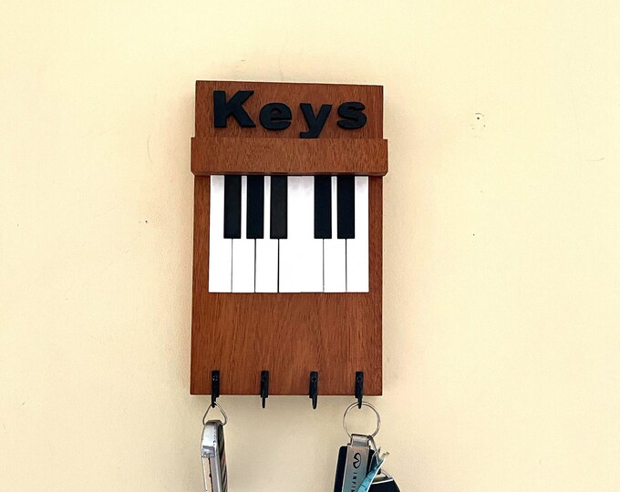 Key Holder With Piano Key Decor - Etsy