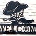 Country Welcome Sign With Cowboy Hat and Boots and Wagon Wheel - Etsy