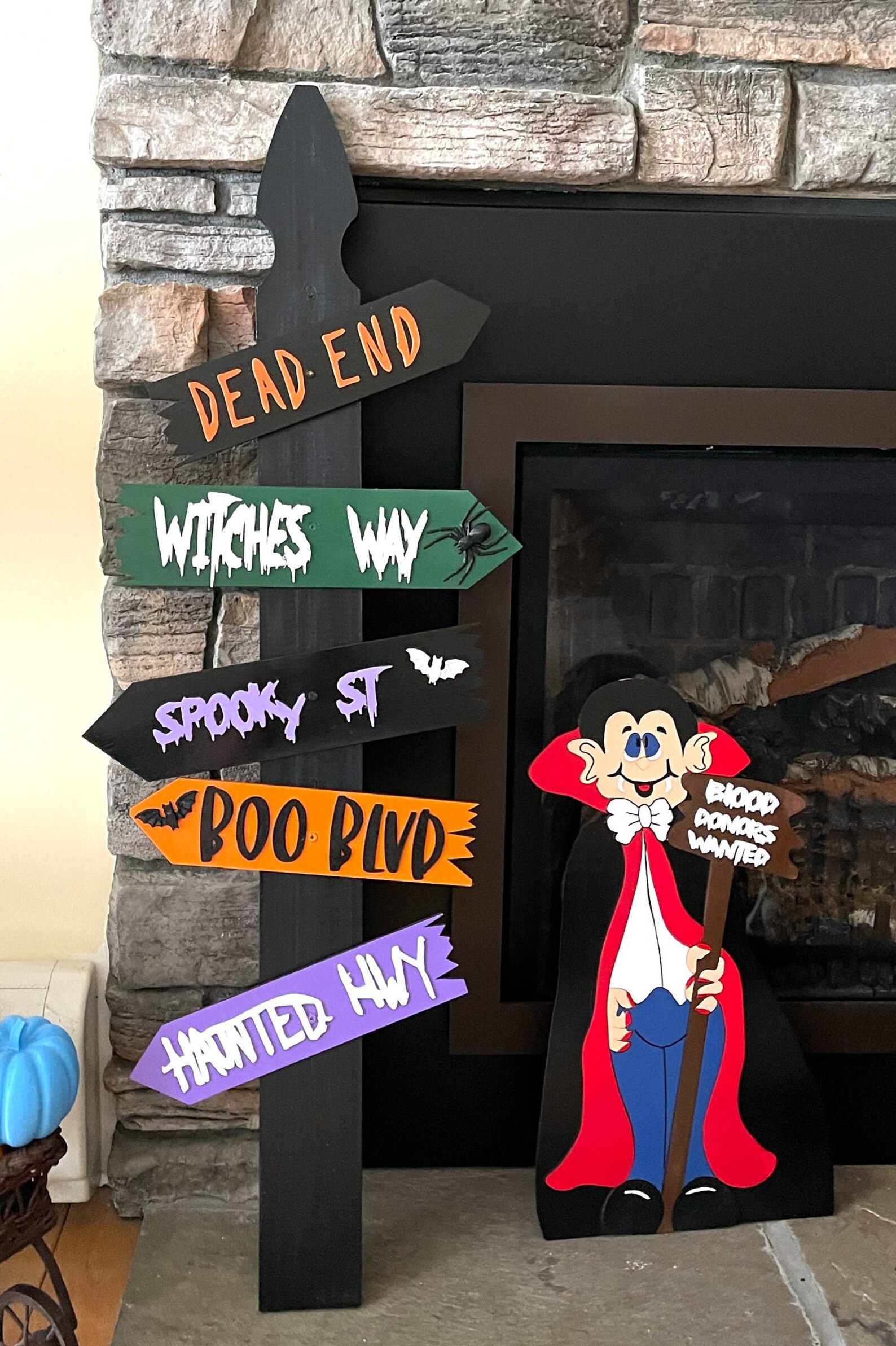 Halloween Signs With Arrows and Sayings Boo Blvd Haunted Hwy - Etsy