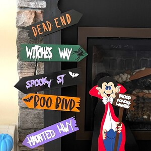 Halloween Signs With Arrows and Sayings Boo Blvd, Haunted Hwy, Witches ...