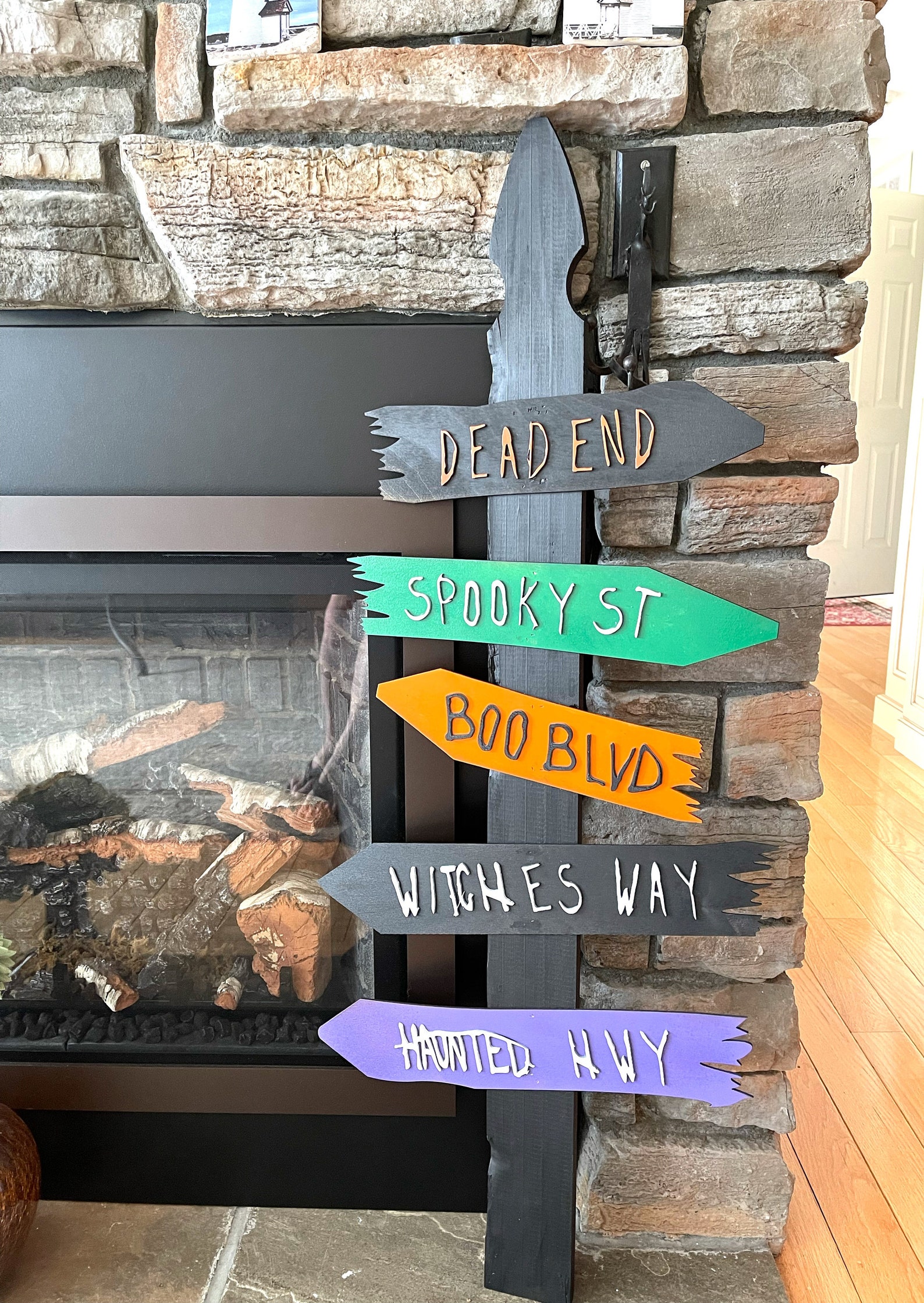 Halloween Signs With Arrows and Sayings Boo Blvd Haunted Hwy - Etsy