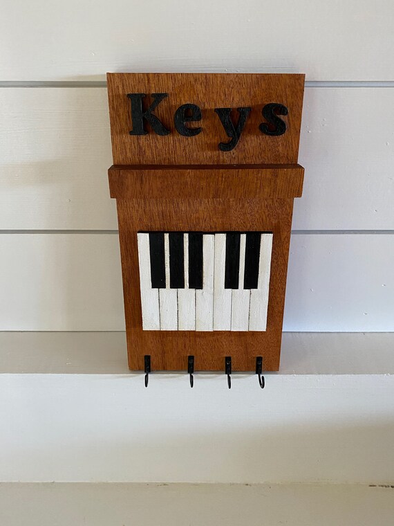 Key Holder with Piano Key Decor | Etsy