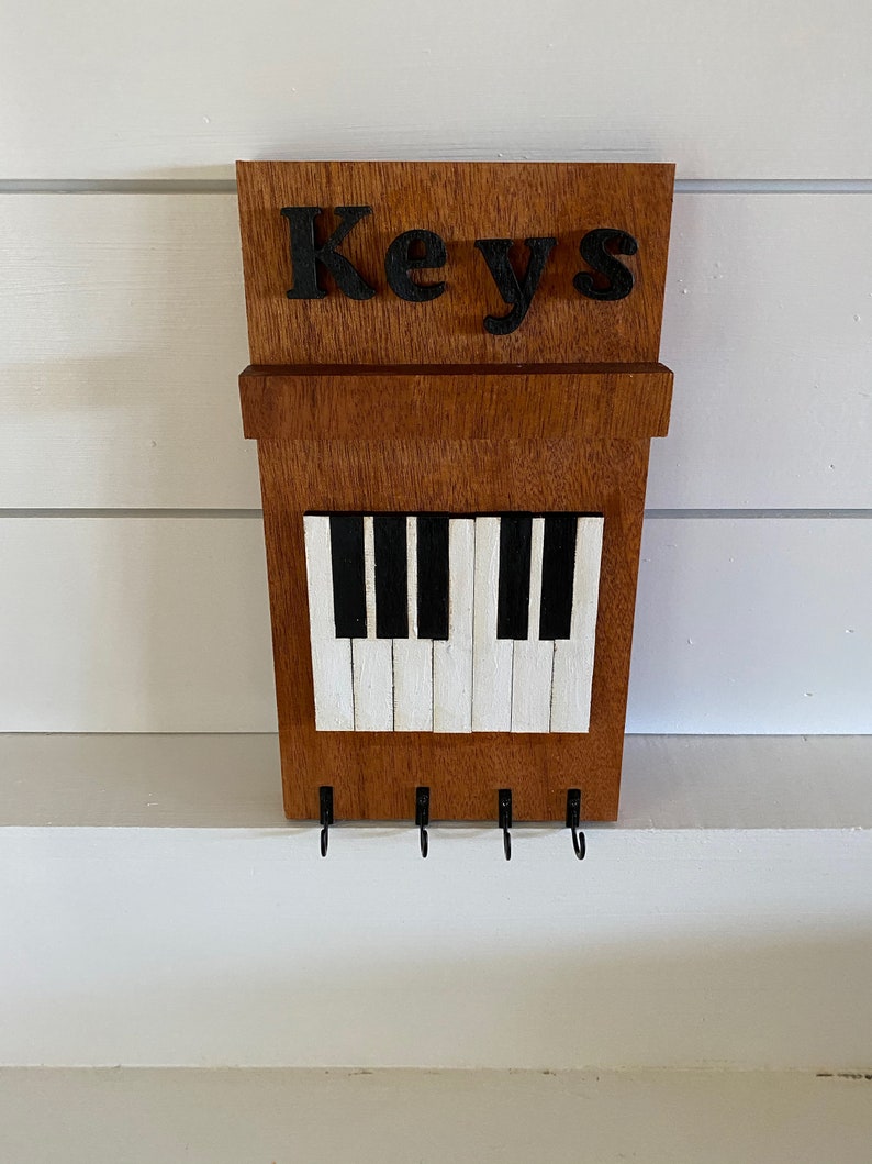 Key Holder With Piano Key Decor - Etsy