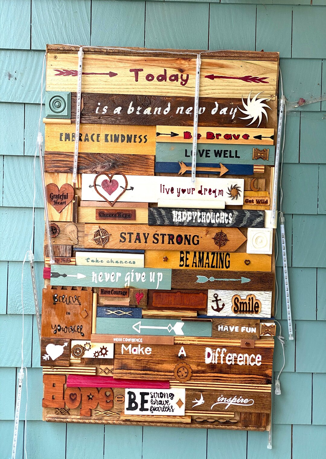Vision Board X-large Wooden Wall Sign With Positive/inspirational ...