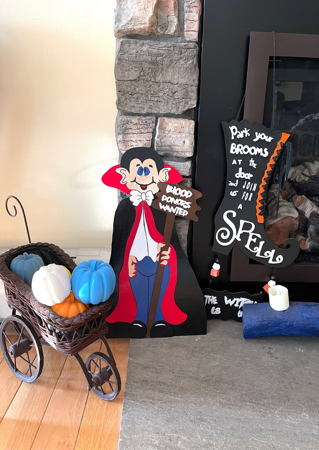 Halloween Count Dracula Decor Porch Leaner, Fall Decor, Monster Mash ...