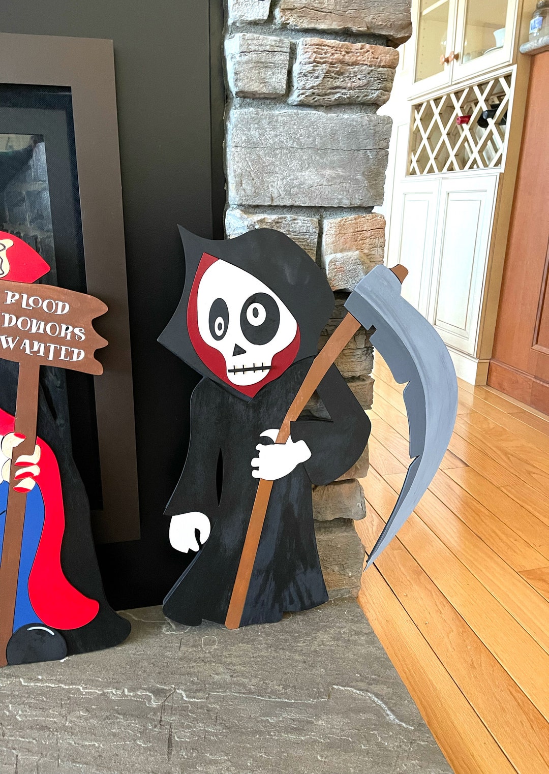 Halloween Grim Reaper Decor Porch Leaner, Fall Decor, Monster Mash ...