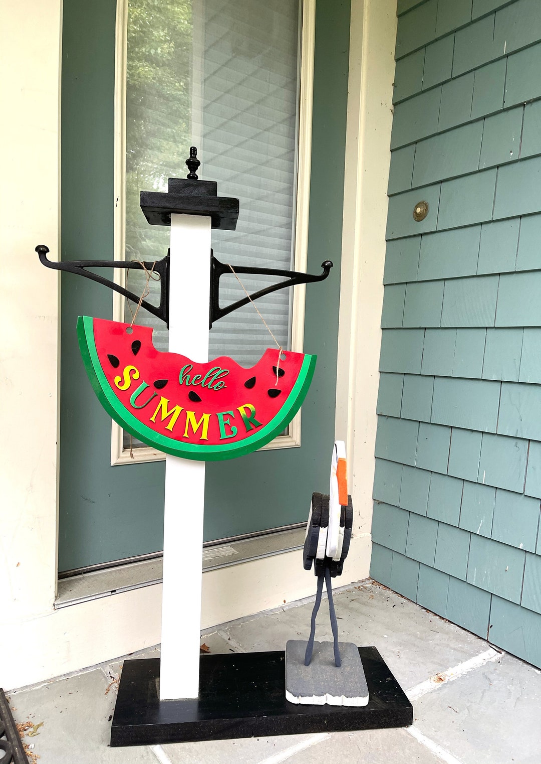 Hello Summer Watermelon Welcome Sign for Your Front Porch or Entryway ...