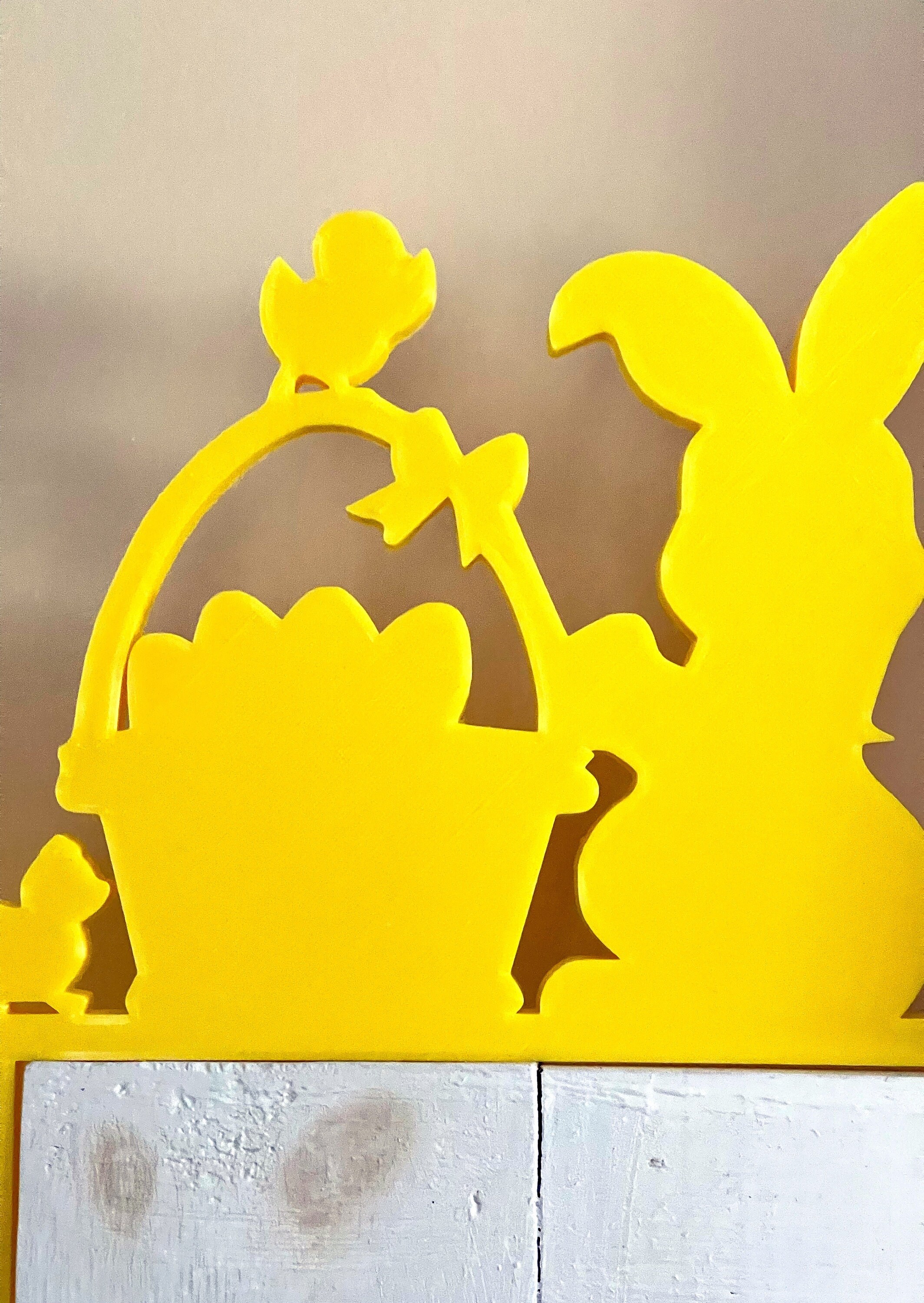 Happy Easter Decor With Bunny Eggs Flowers Door Corner Decor - Etsy