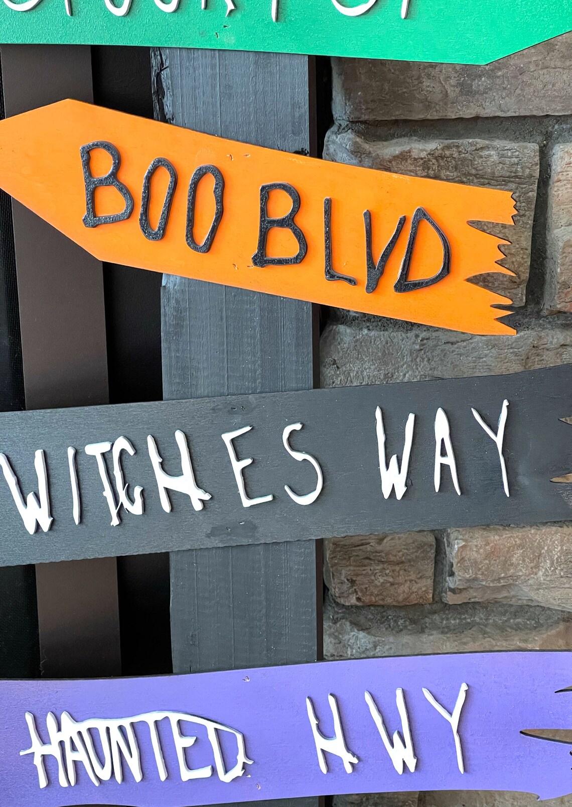 Halloween Signs With Arrows and Sayings Boo Blvd Haunted Hwy - Etsy