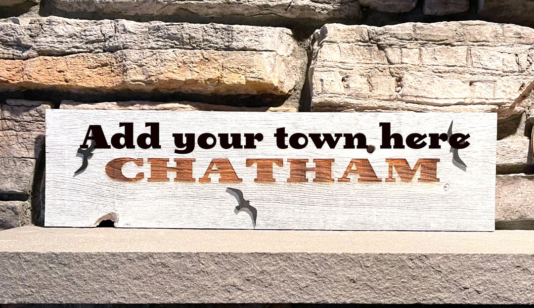 Customized Town Sign on Reclaimed Wood White Washed in Color - Etsy
