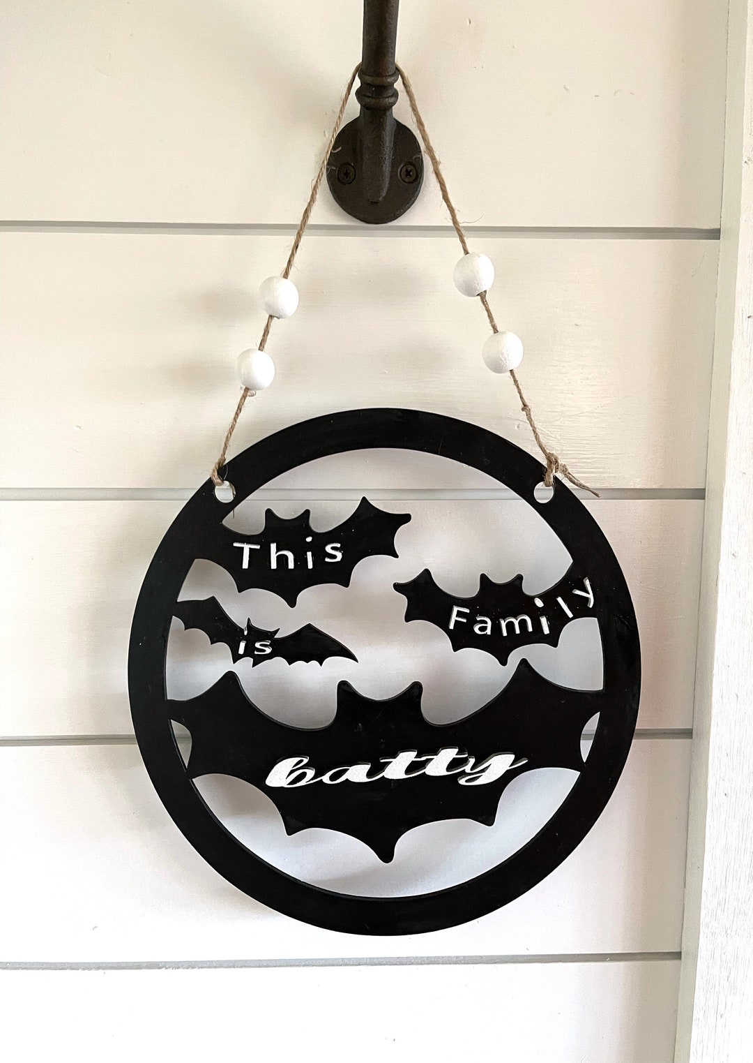 This Family is Batty Halloween Decor Door Hanger - Etsy