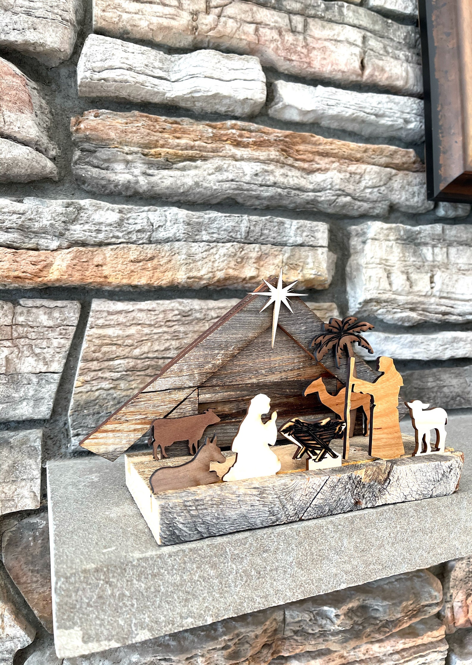 Rustic Nativity Scene Nativity Scene Rustic/reclaimed Wood - Etsy