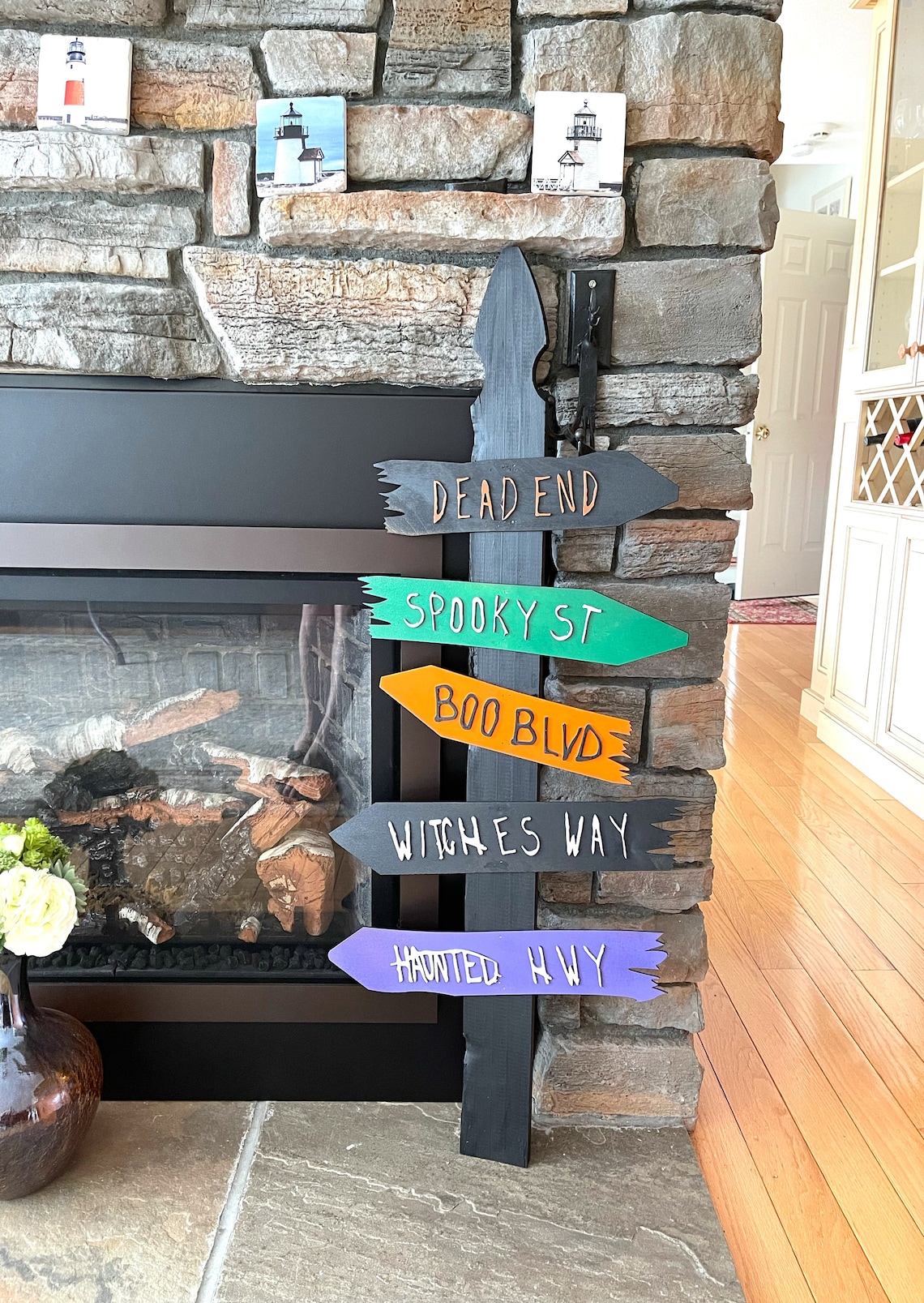 Halloween Signs With Arrows and Sayings Boo Blvd Haunted Hwy - Etsy