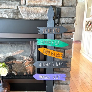 Halloween Signs With Arrows and Sayings Boo Blvd, Haunted Hwy, Witches ...