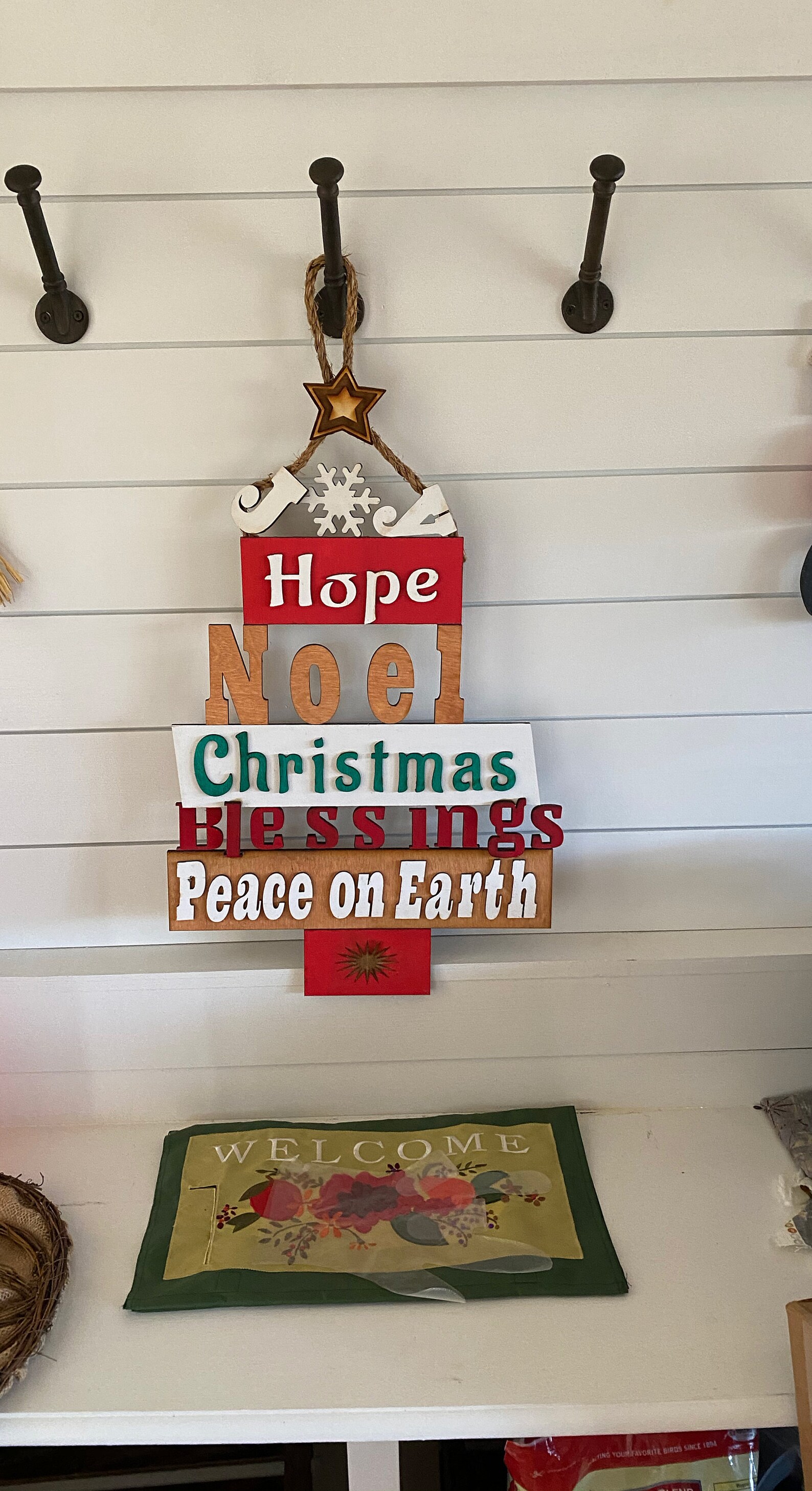 Hanging Christmas Hope Tree Sign Sample of Made to Order - Etsy