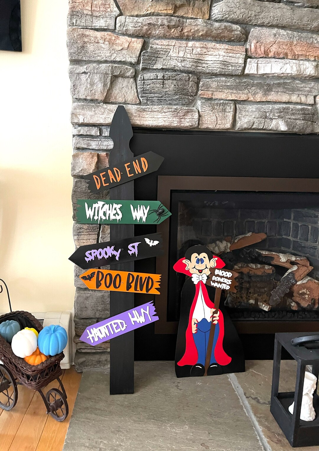 Halloween Signs With Arrows and Sayings Boo Blvd, Haunted Hwy, Witches ...