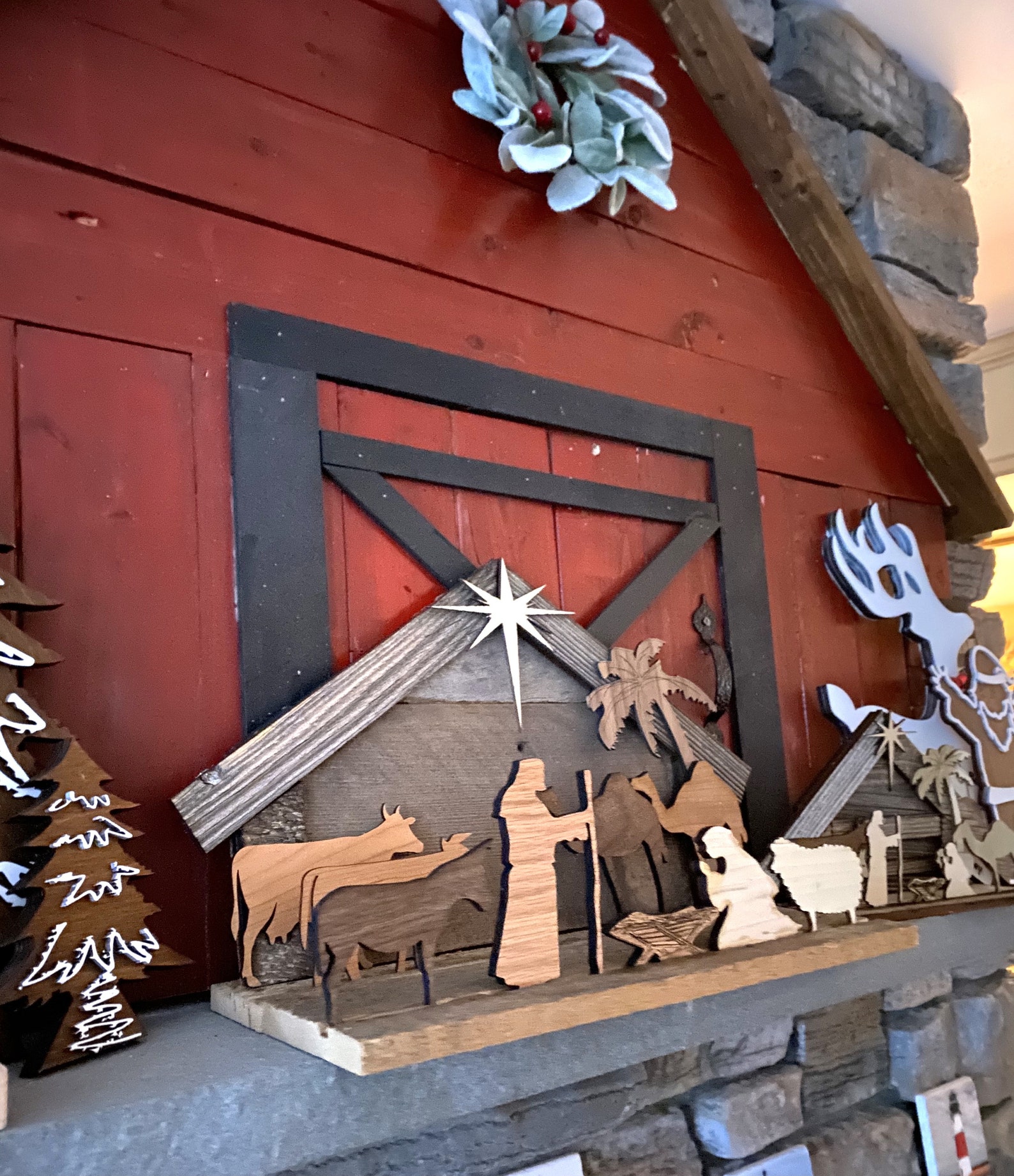 Rustic Nativity Scene Nativity Scene Rustic/Reclaimed wood | Etsy