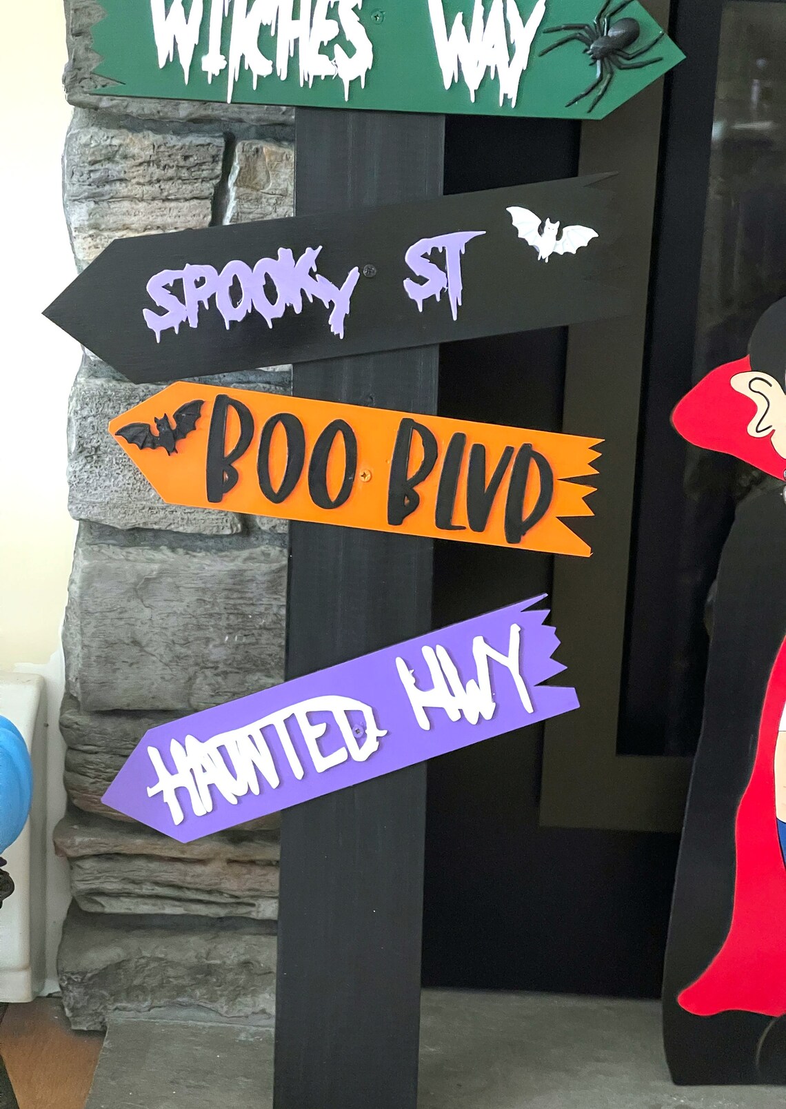 Halloween Signs With Arrows and Sayings Boo Blvd Haunted Hwy - Etsy