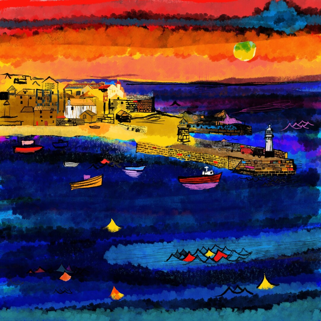 St Ives, Greetings Card of St Ives, Cornwall - Etsy