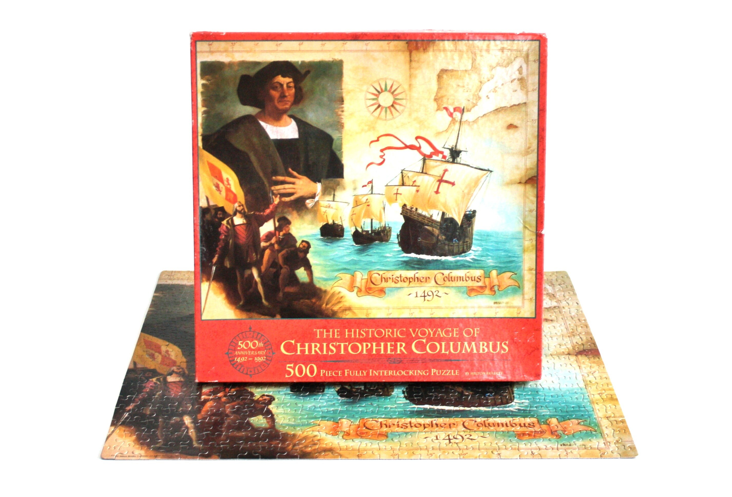 Christopher Columbus Puzzle 500 Pieces, Milton Bradley, Jigsaw Puzzle ...