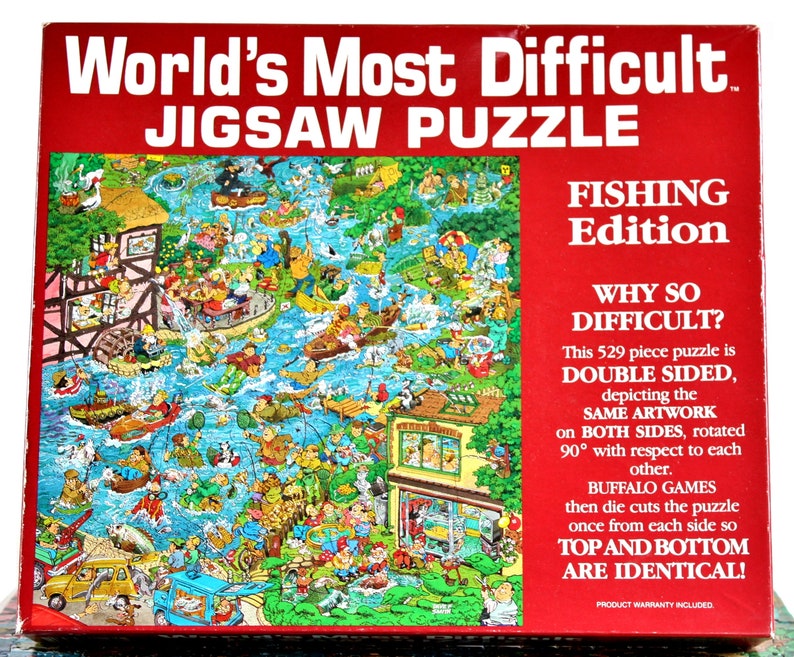 World's Most Difficult Jigsaw Puzzle Fishing Edition, 500 Piece Puzzle ...