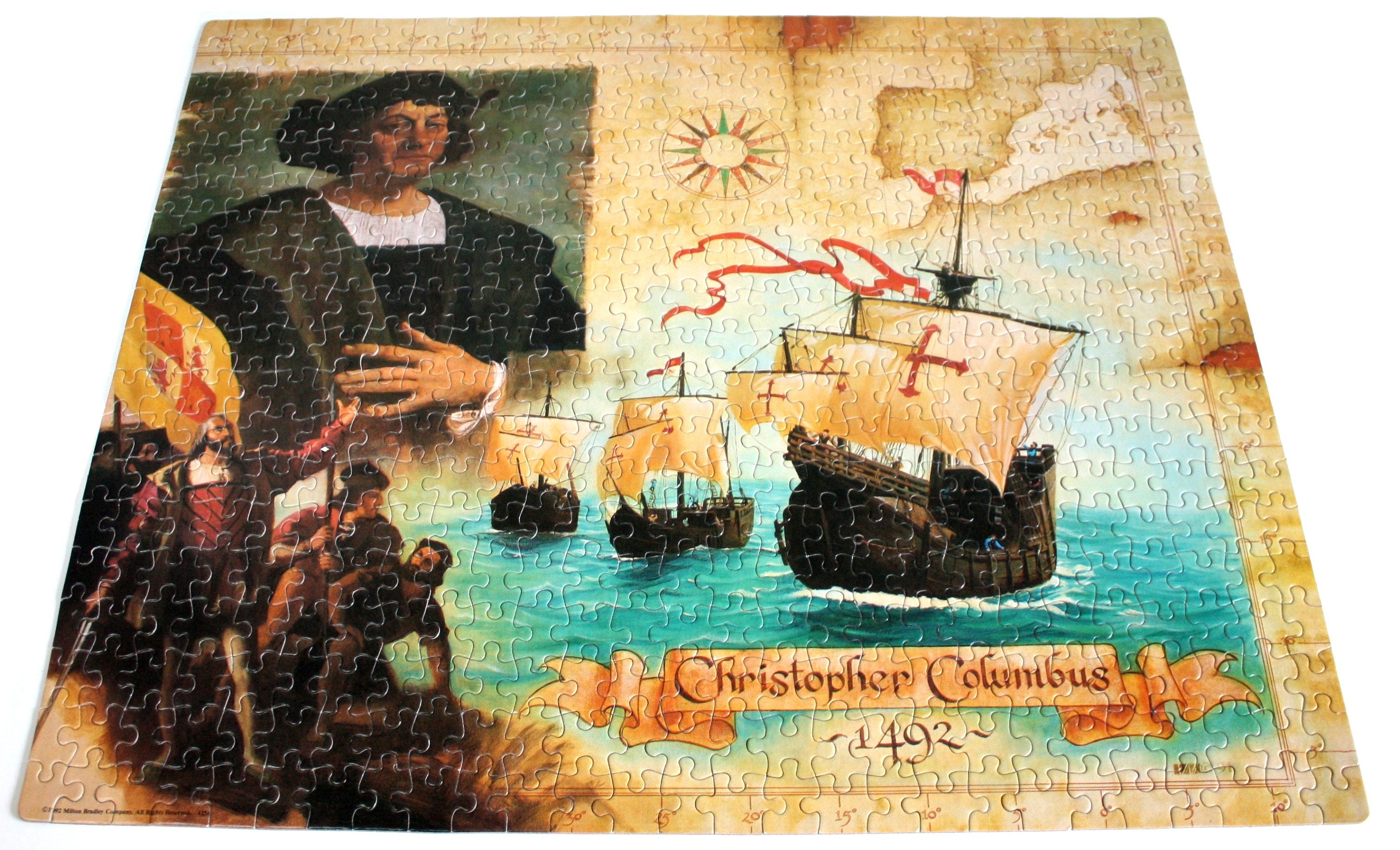 Christopher Columbus Puzzle 500 Pieces, Milton Bradley, Jigsaw Puzzle ...