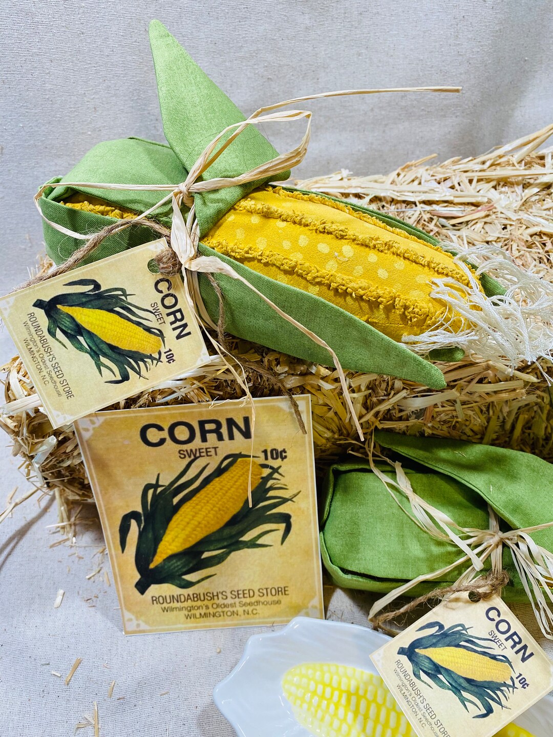 Handmade Fabric Corn Cob: Farmhouse Photo Prop, Pretend Play - Etsy