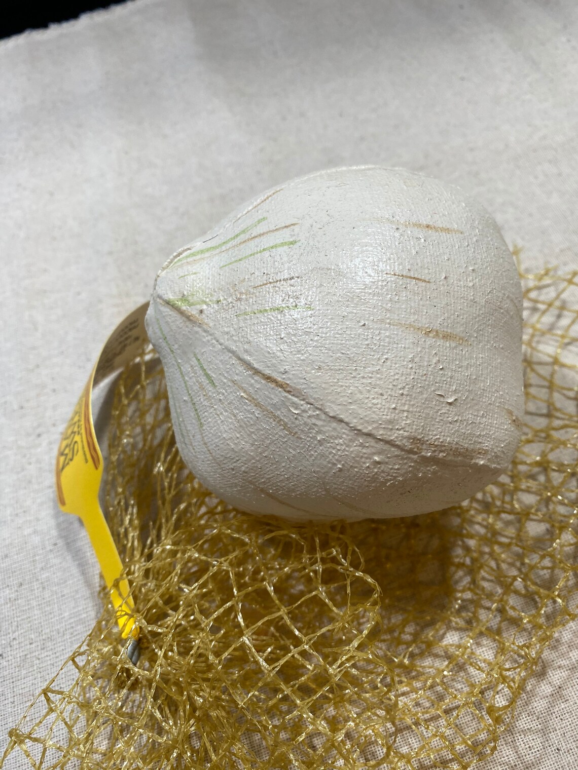Fake Onion Handmade Fabric Onion Onion Food Prop White - Etsy