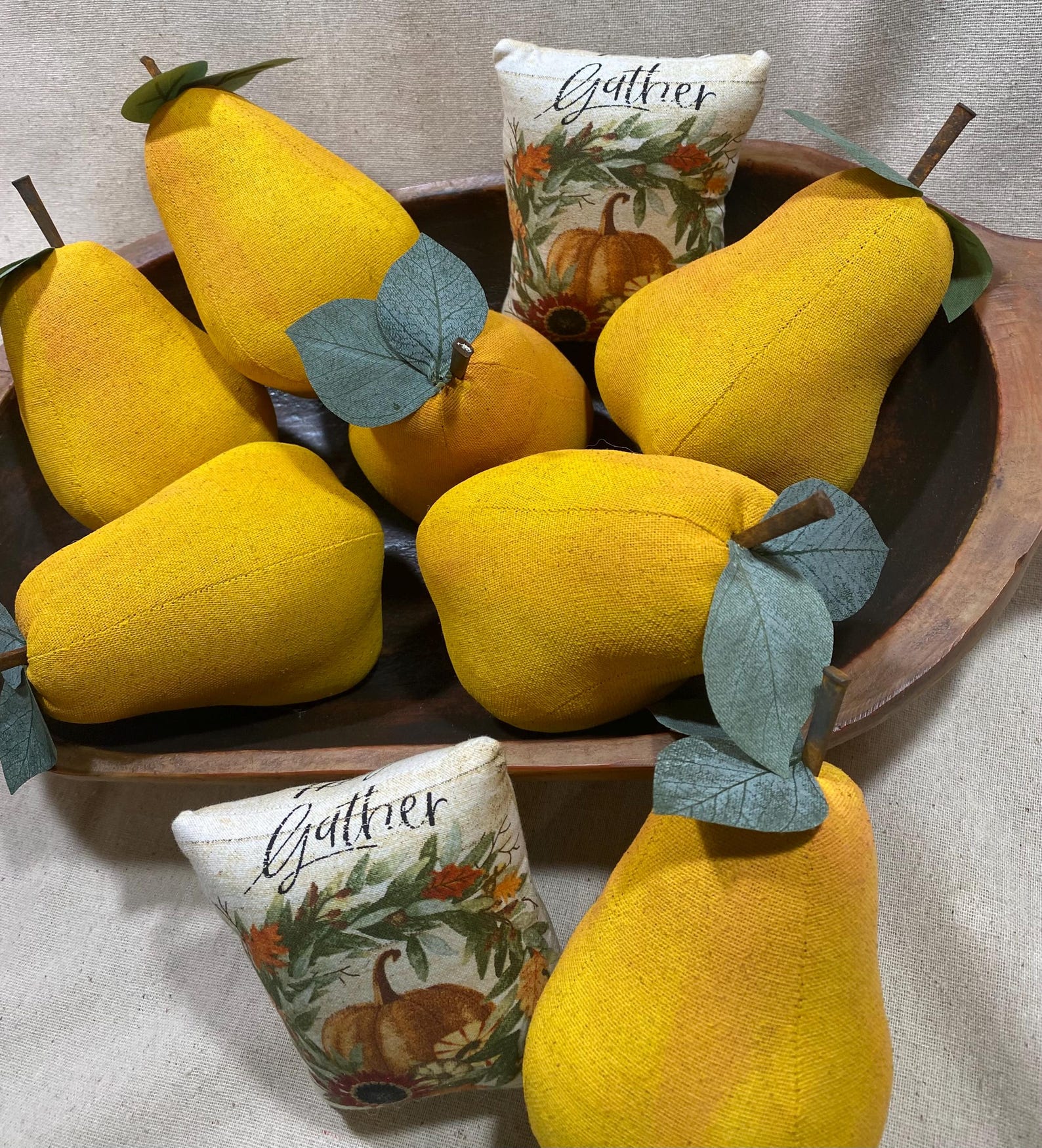 Pear Bowl Fillers Farmhouse Style Pear Handmade Pears Farmhouse Pears ...