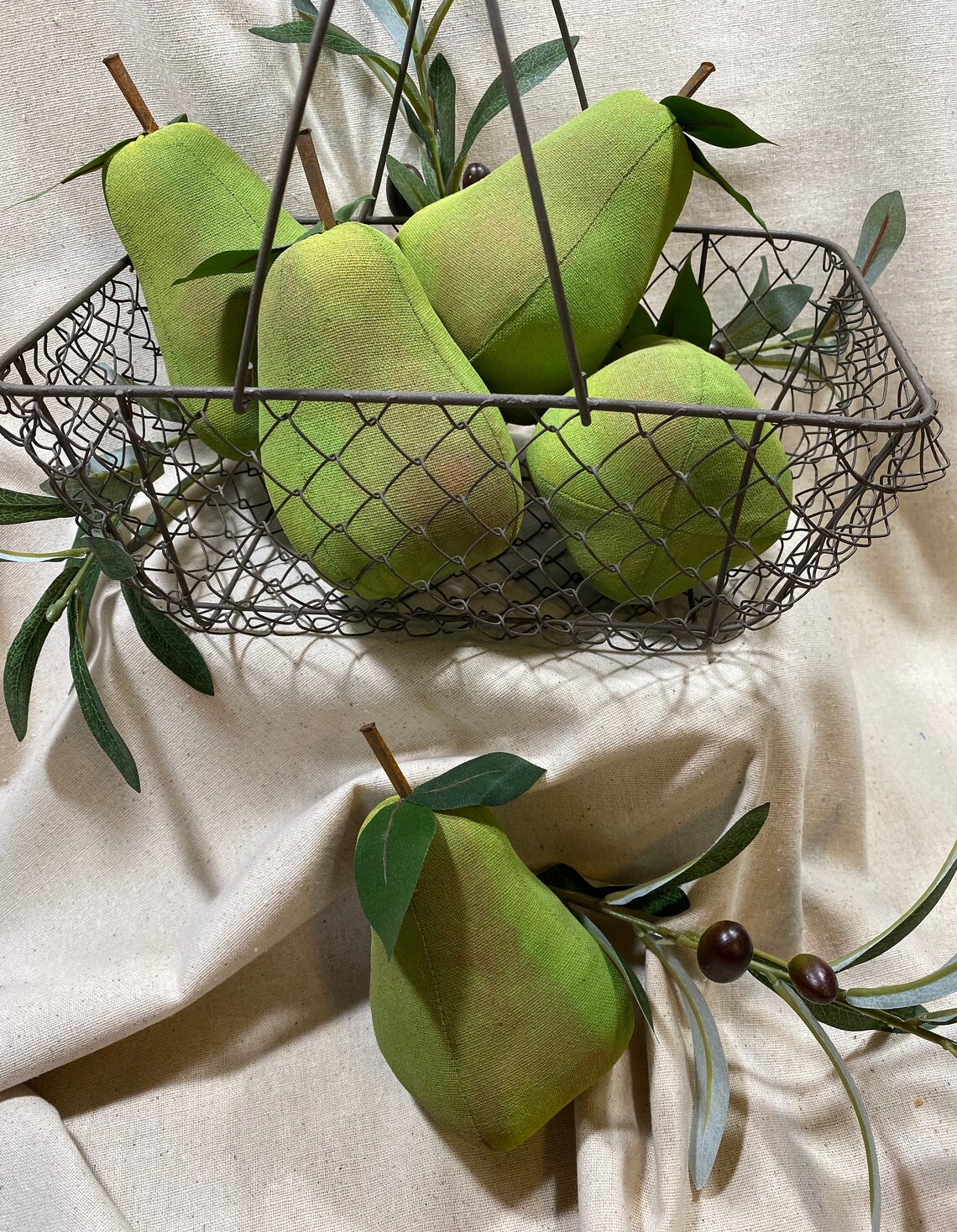 Green Pears Fake Green Pears Artificial Green Pears - Etsy