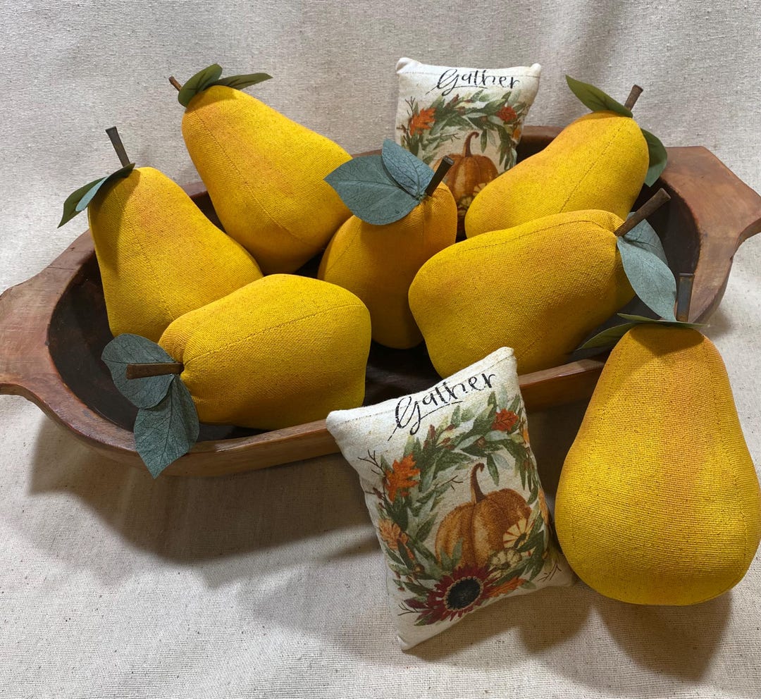 Pear Bowl Fillers Farmhouse Style Pear Handmade Pears Farmhouse Pears ...