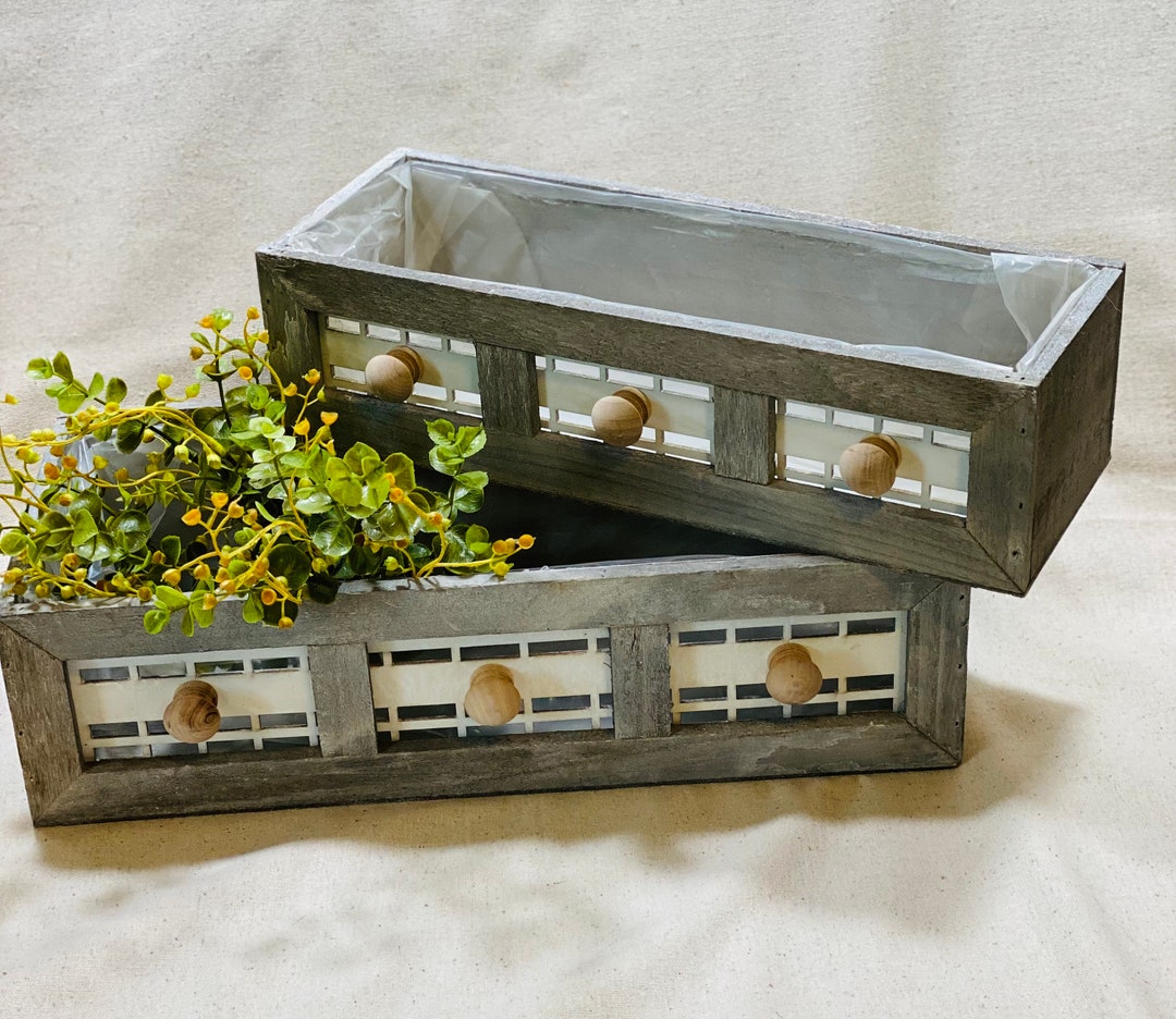Wooden Indoor Planter Box, Wood Planter, Farmhouse Planter, Country ...