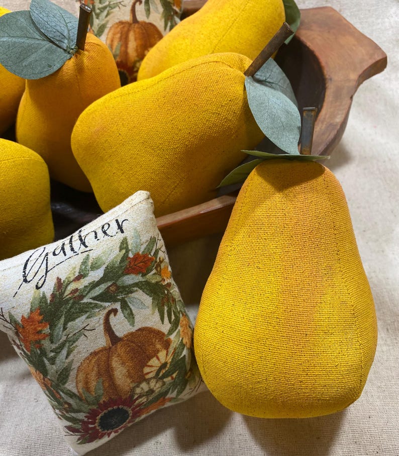 Pear Bowl Fillers Farmhouse Style Pear Handmade Pears Farmhouse Pears ...