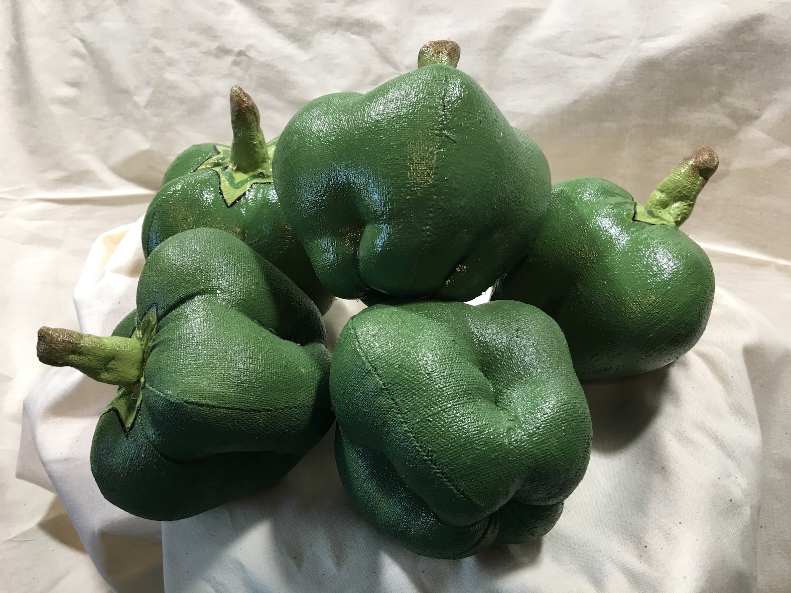 Green Pepper Bell Pepper Fabric Pepper Fake Pepper Garden - Etsy