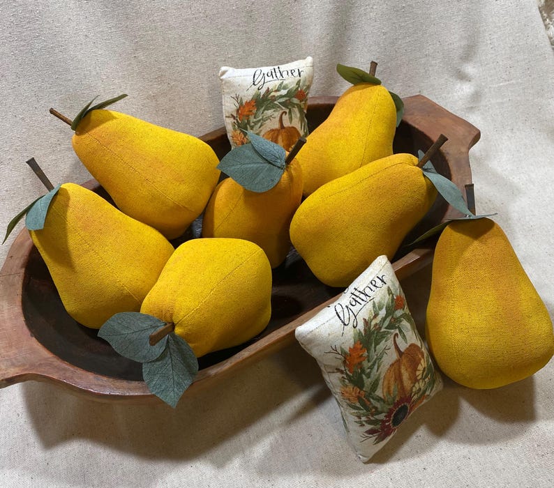 Pear Bowl Fillers Farmhouse Style Pear Handmade Pears Farmhouse Pears ...