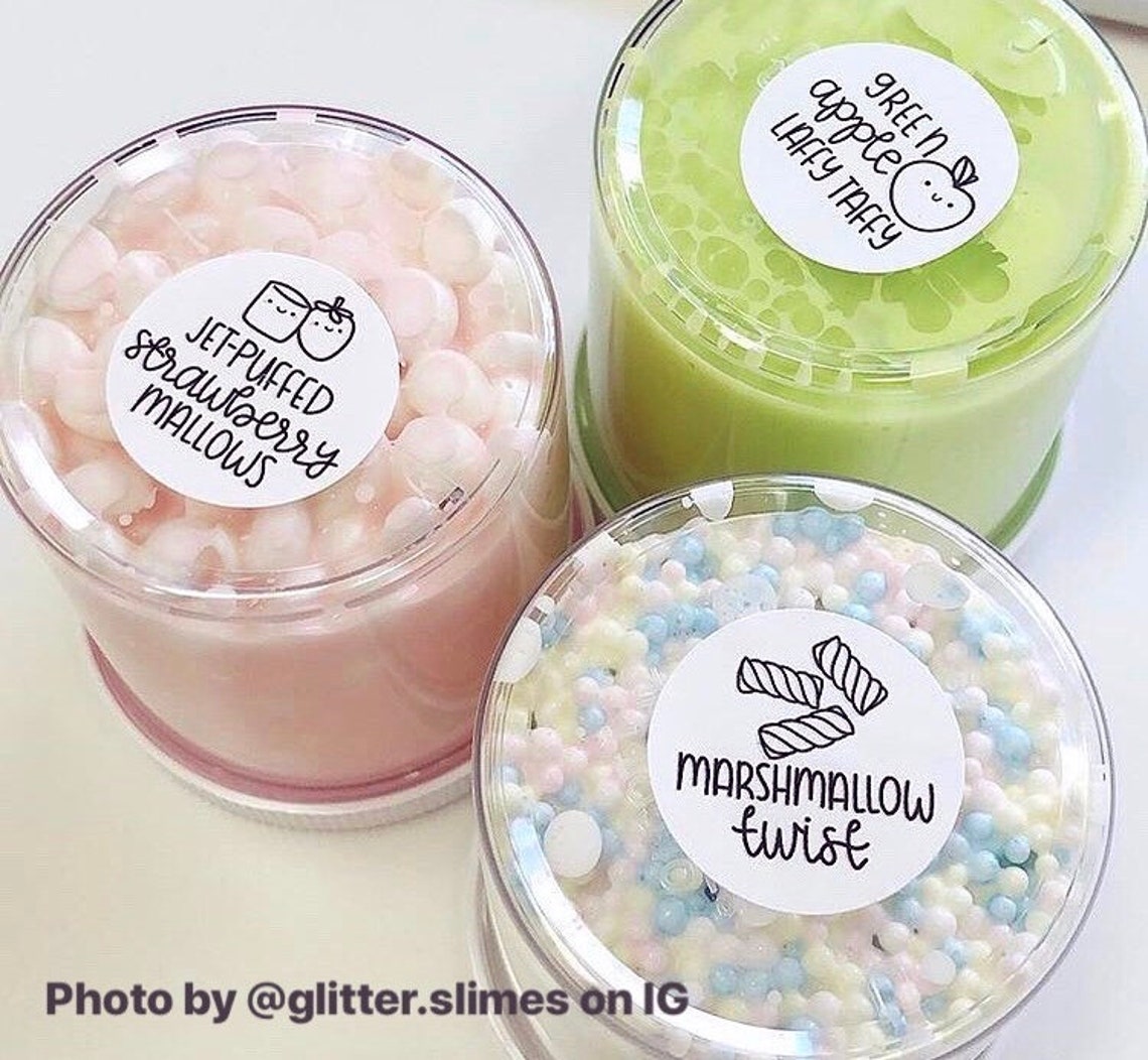 Circle Custom Slime Stickers - Etsy