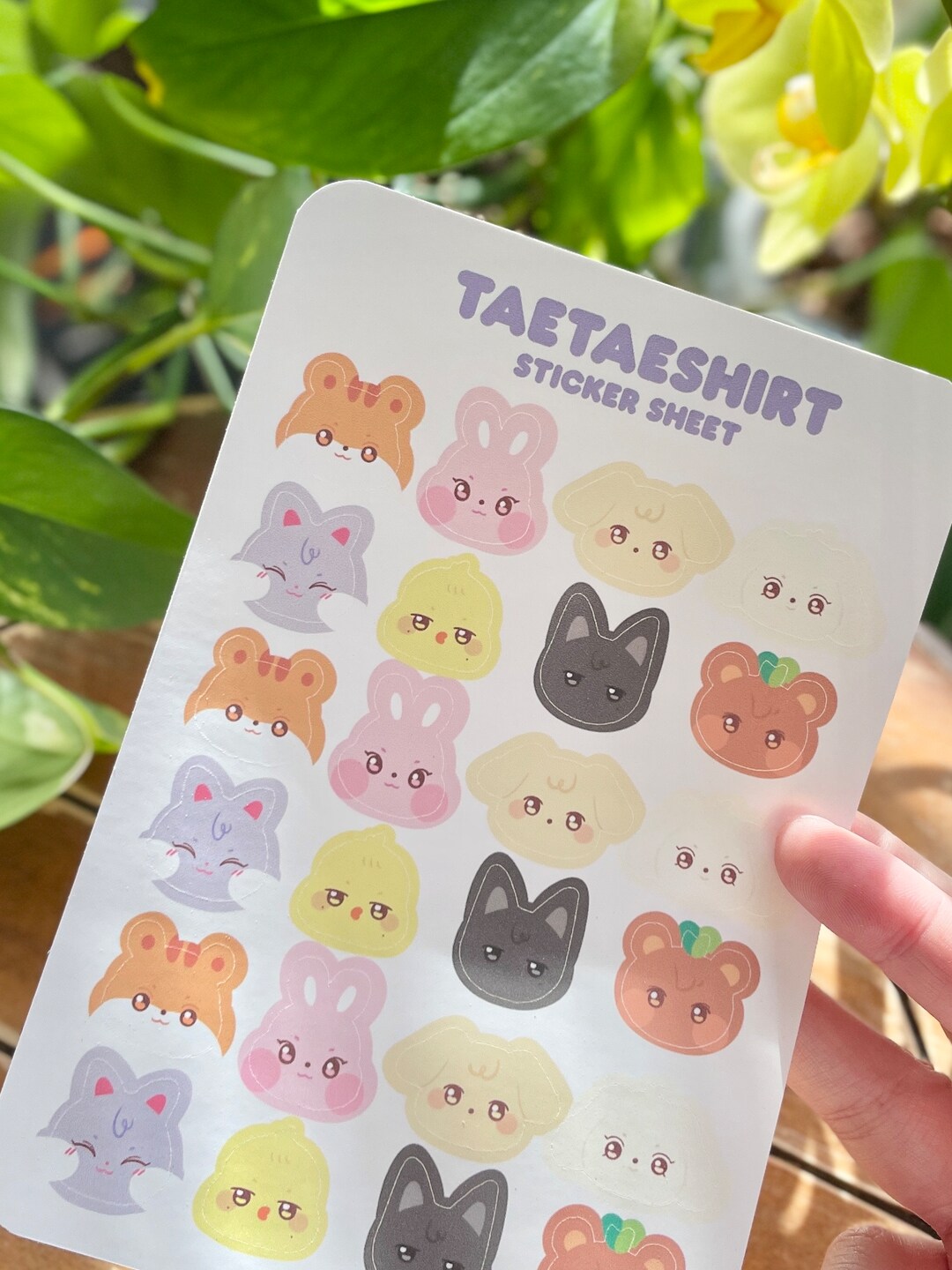 Kpop Characters Sticker Sheets: Aniteez, Skzoo, Seventeen - Etsy