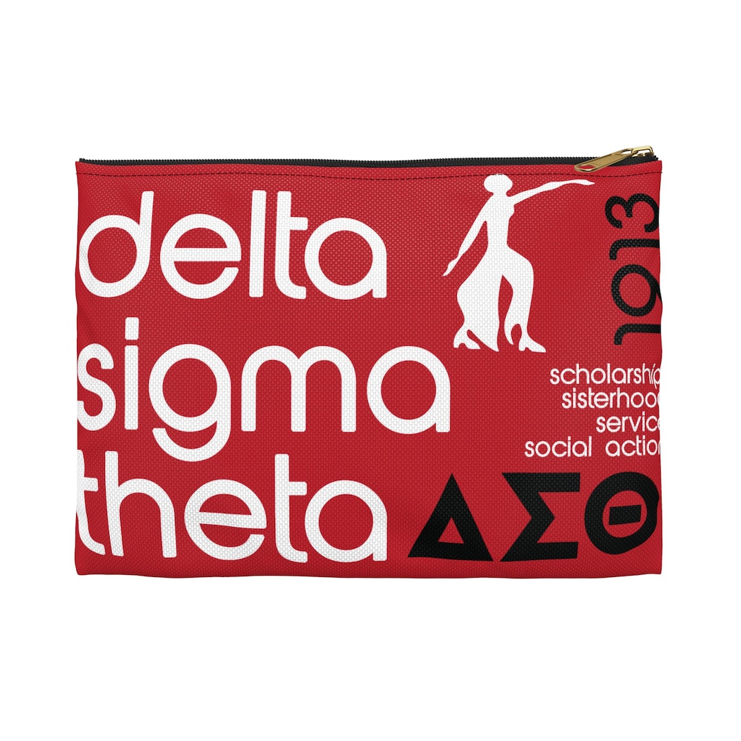 Ultimate Delta Sigma Theta Accessory Pouch - Crossing Gift Carry-all ...