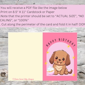 Printable Dog Birthday Card | Puppy Birthday Card | Download Card ...