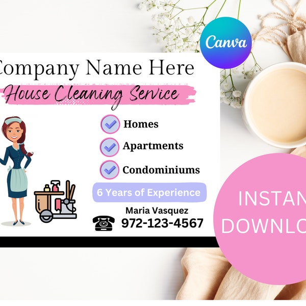 Professional Cleaning Business Cards - Etsy
