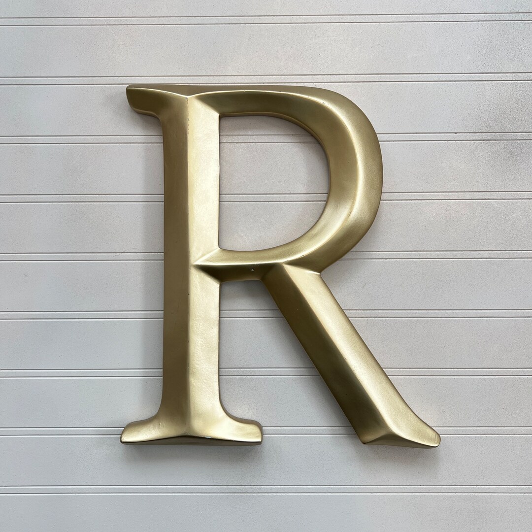 12 LETTER R Classic Large Alphabet Initial Champagne - Etsy