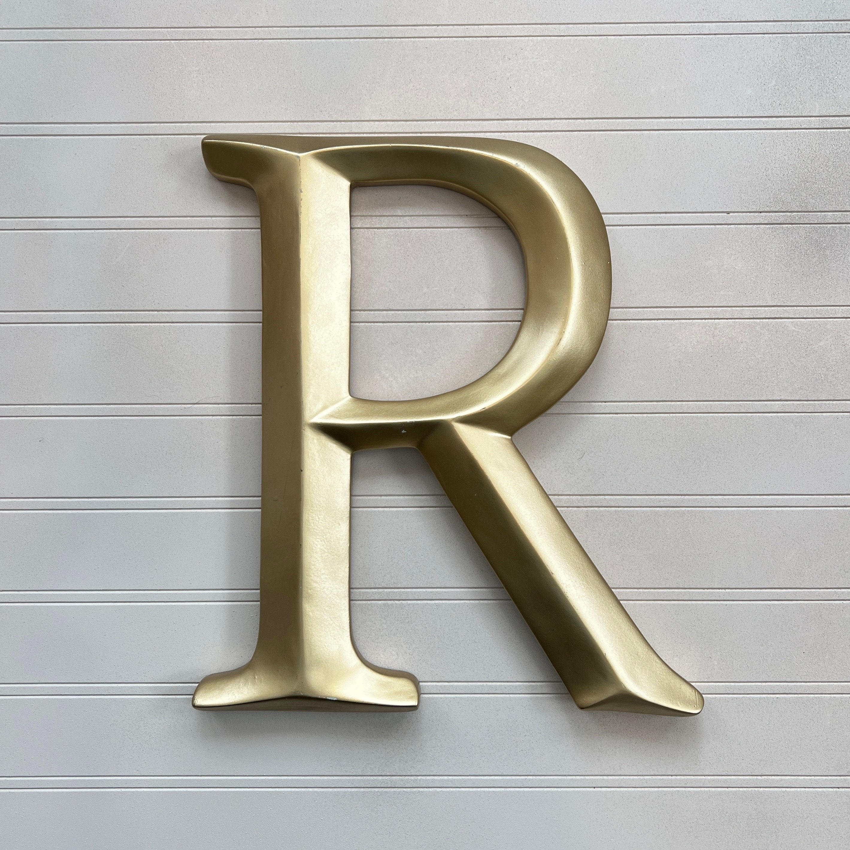 12 LETTER R Classic Large Alphabet Initial Champagne - Etsy