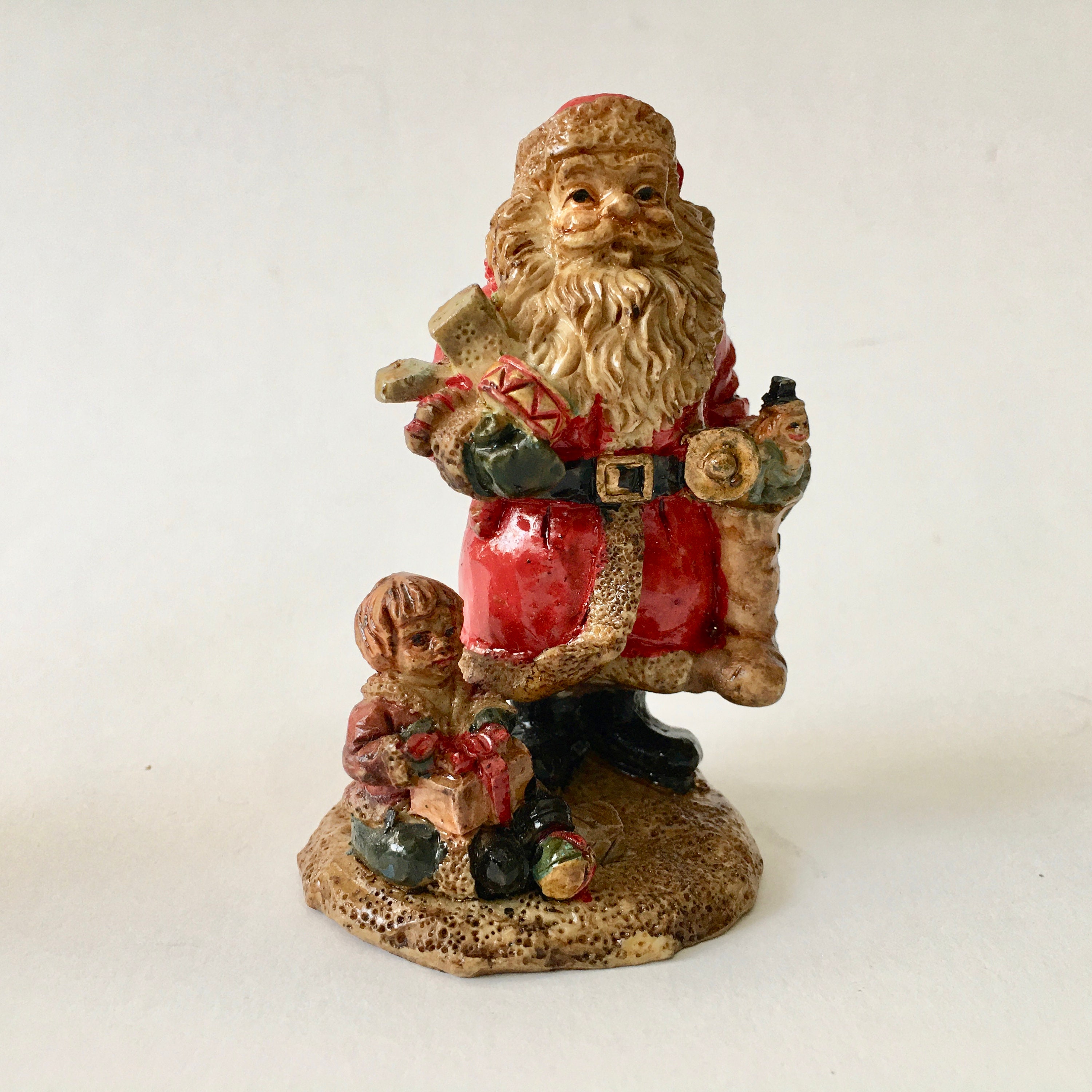 Set of 2 1995 SANTA Figurines Old World Vintage Collectible - Etsy