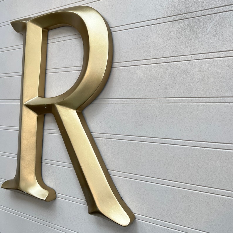 12 LETTER R Classic Large Alphabet Initial Champagne - Etsy