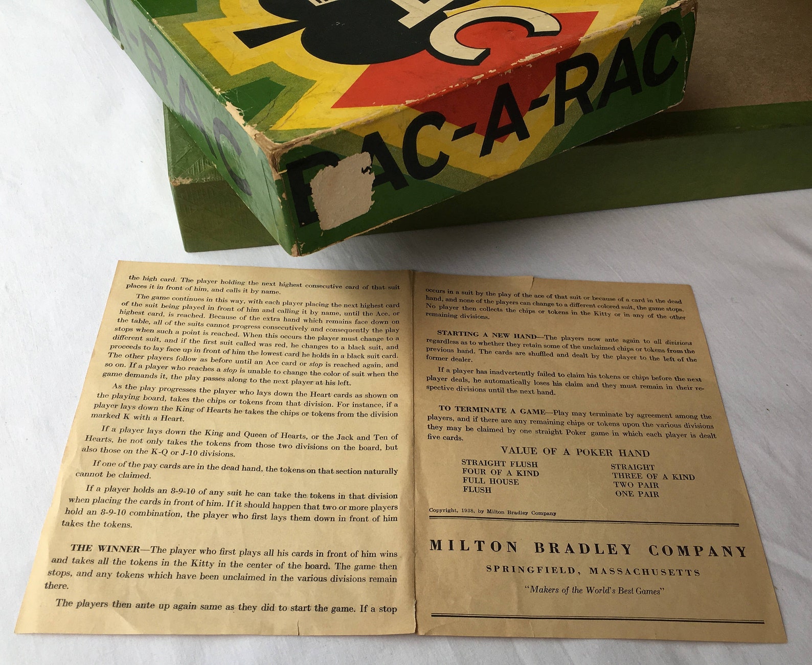 1933/1938 Rare Vintage BAC-A-RAC the Great French Game of - Etsy