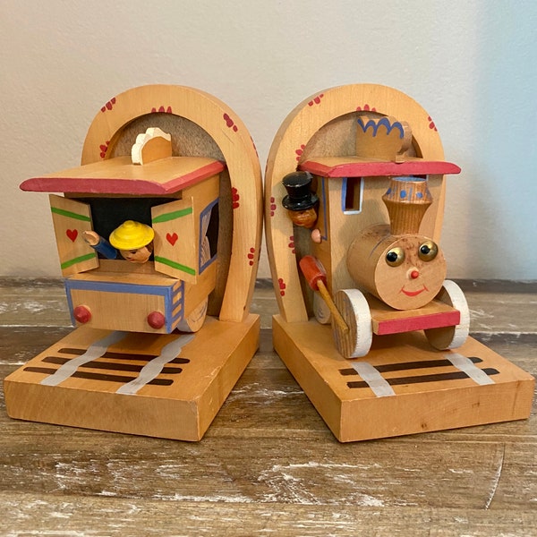 Train Bookends - Etsy