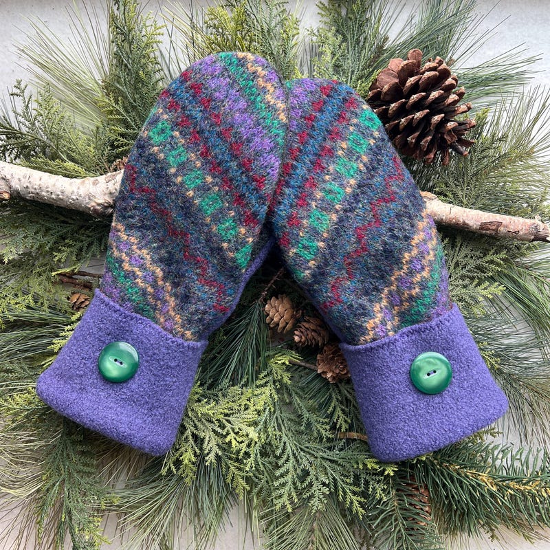 Recycled Wool Mittens - Etsy